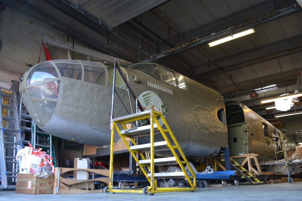 Catch-22 Star B-25 Under Restoration in Belgium