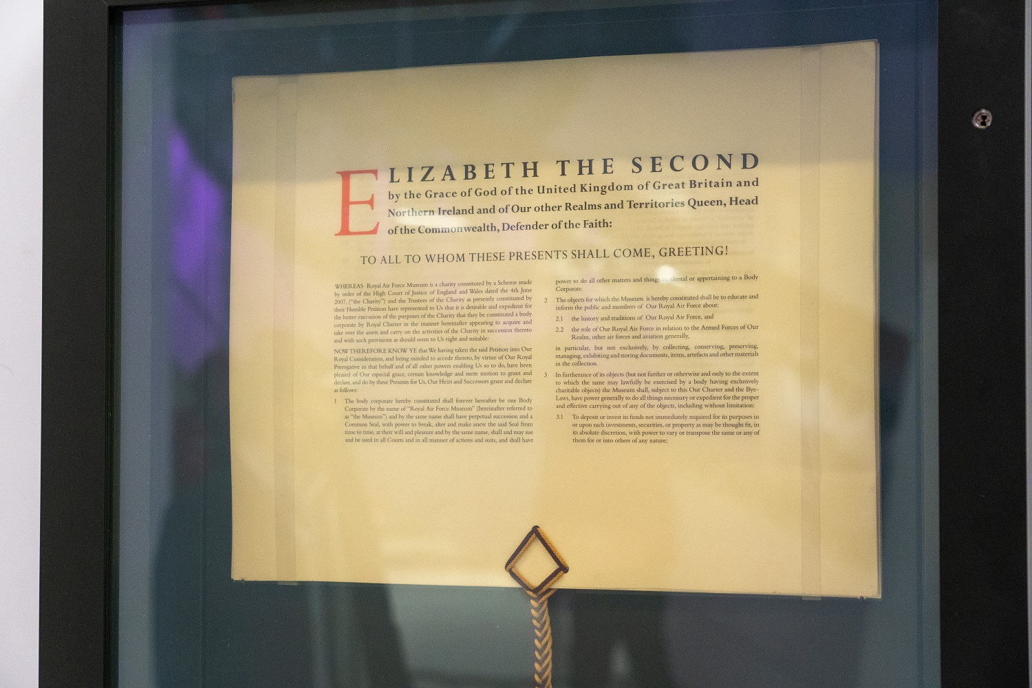 RAF Museum Unveils Royal Charter as Part of 50th Birthday Celebrations