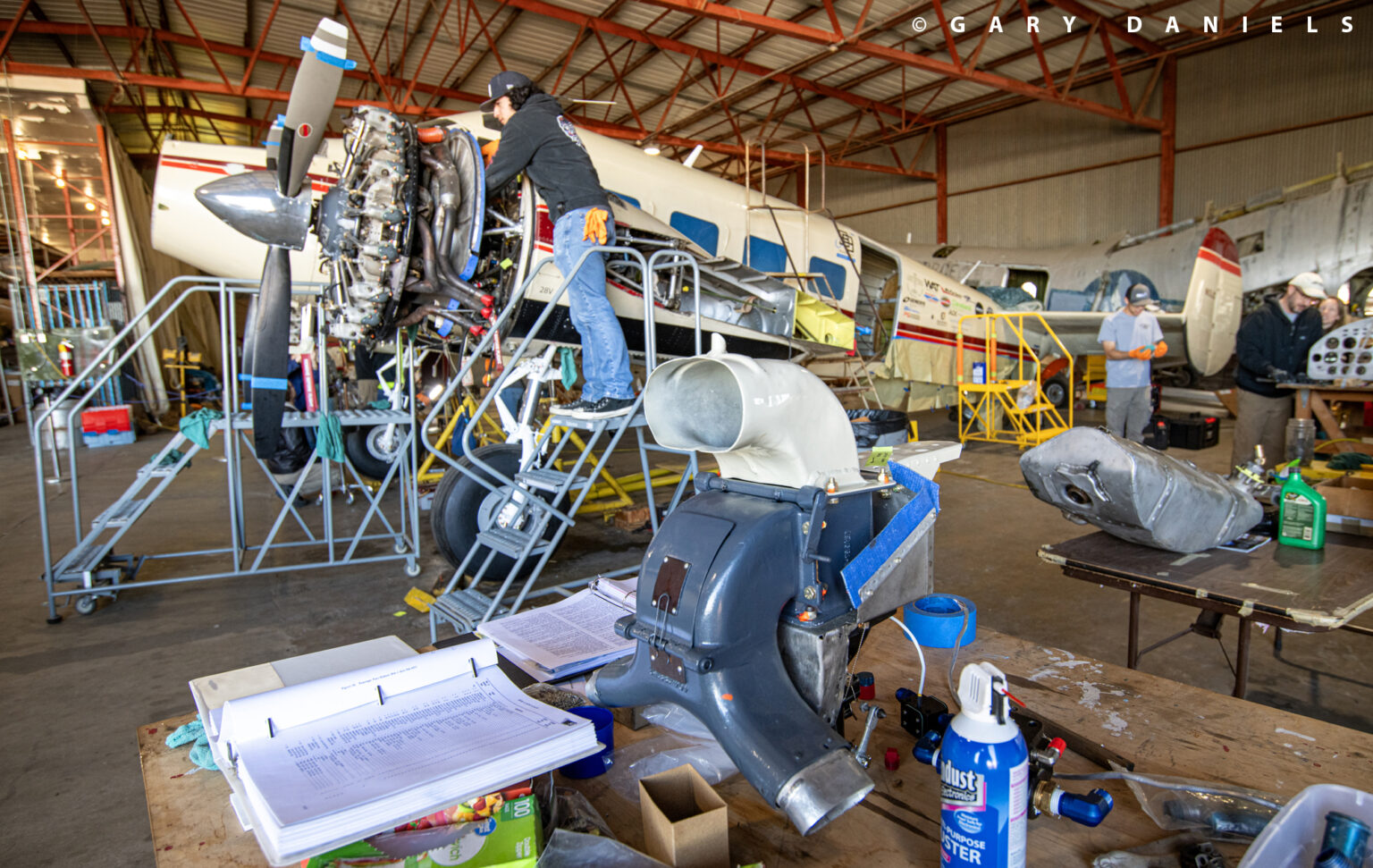 Update on the Vintage Flying Museum’s Beechcraft E18S “Hollywood Bomber ...