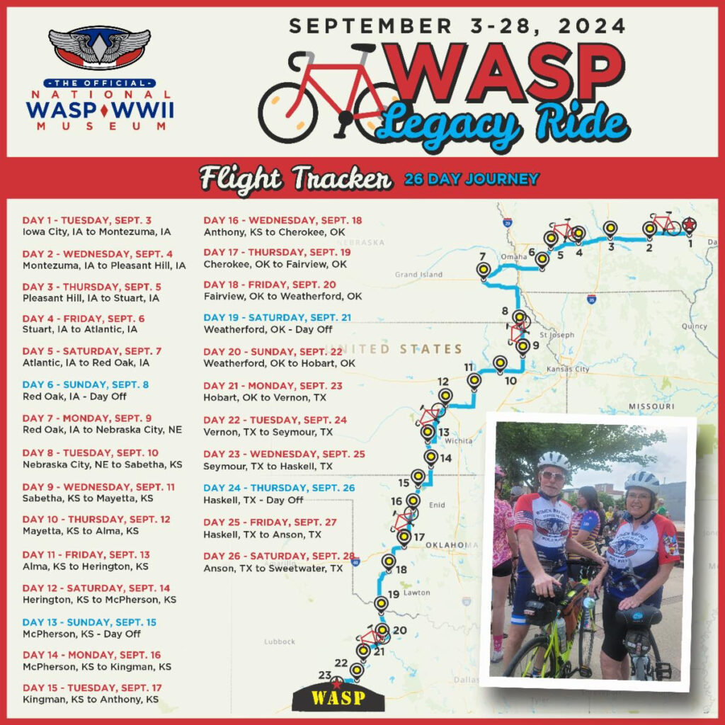 WASP Legacy Ride Rolls Into The National WASP WWII Museum on September ...
